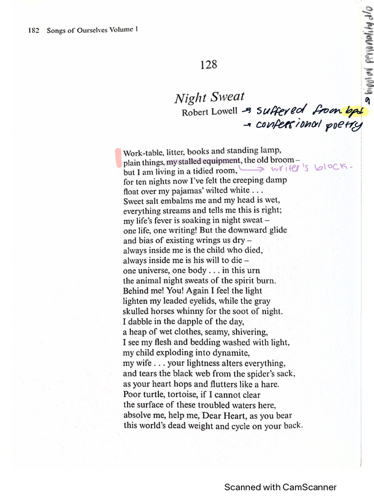 Night Sweat | PDF | Poetry | Sonnets
