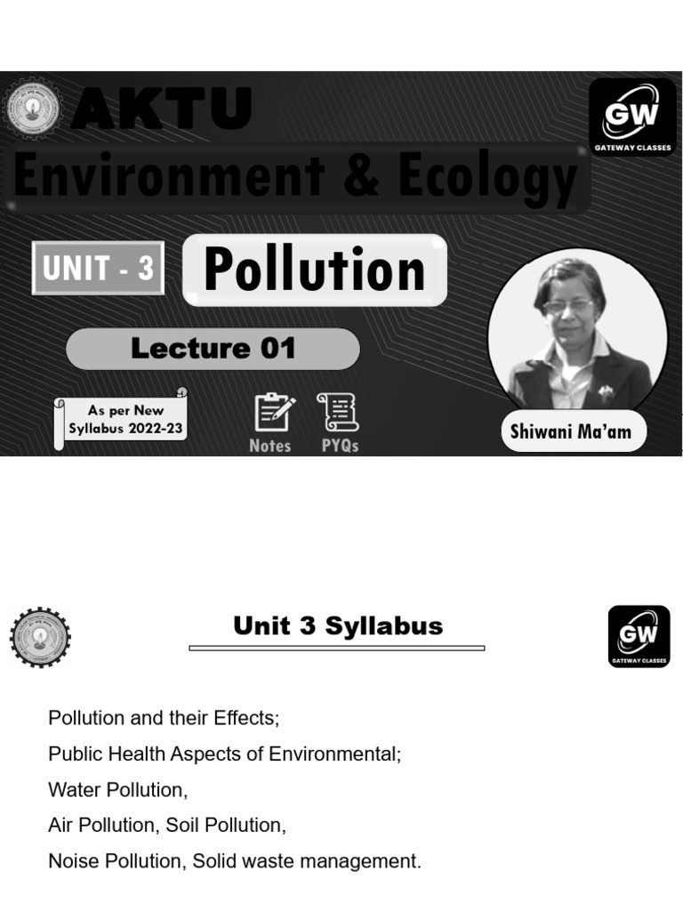 EVS Unit 3 ONE SHOT | PDF | Water Pollution | Pollution