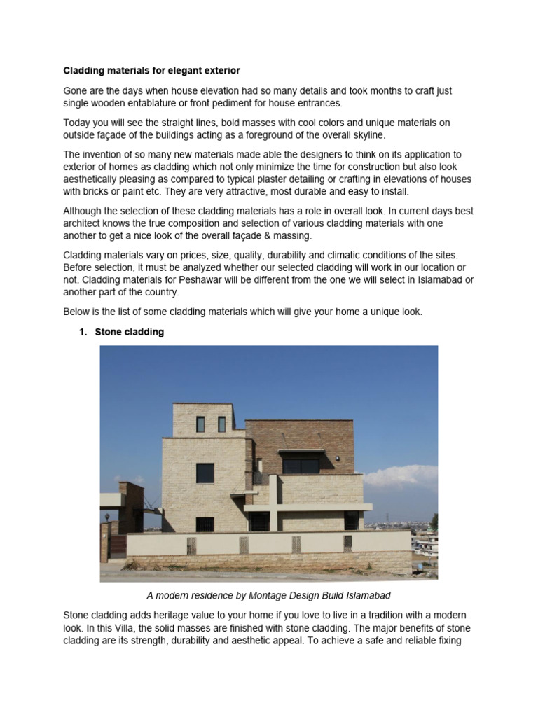 Cladding Materials For Elegant Exterior: A Modern Residence by Montage ...