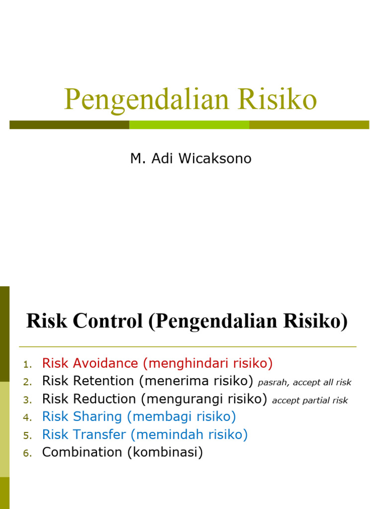 Modul 06 Pengendalian Risiko | PDF