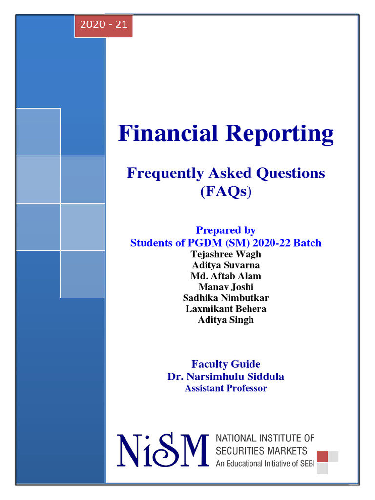 Financial Reporting FR FAQ Revised Final | PDF | Depreciation | Equity ...