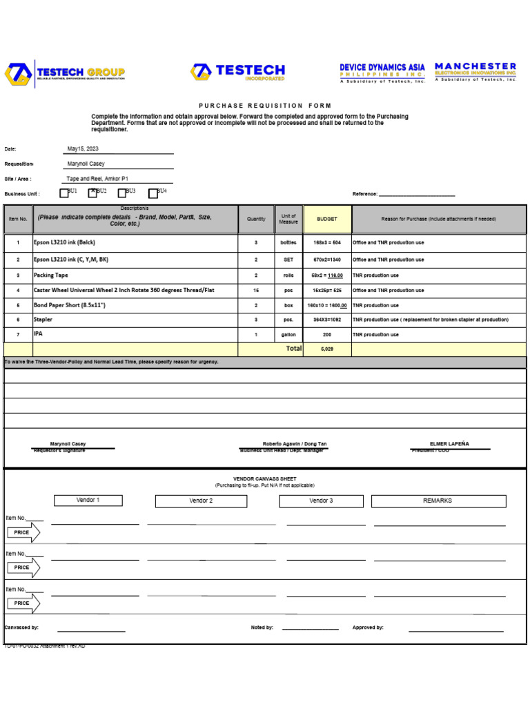 PR Request Amkor TNR 05152023 | PDF