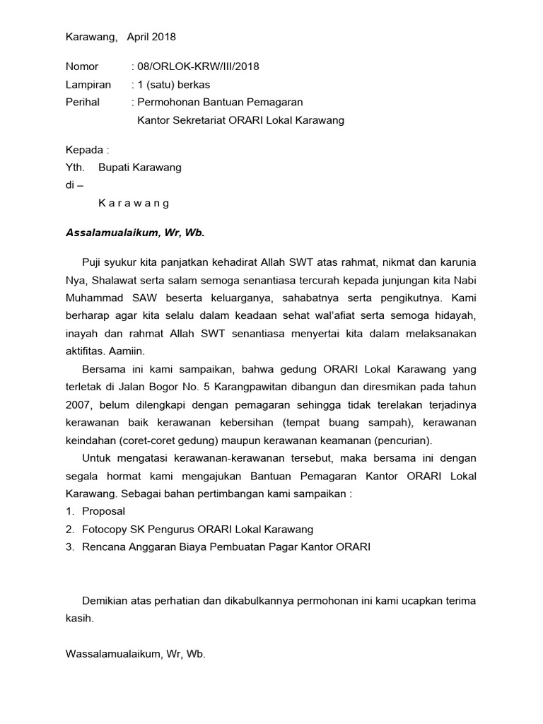 Surat Pak Dayat | PDF