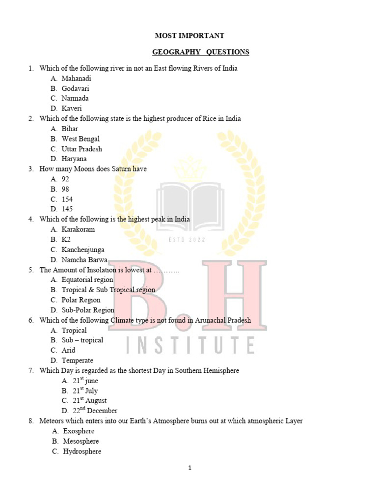 BH BOOK Vol - 1 | Download Free PDF | Troposphere | Atmosphere