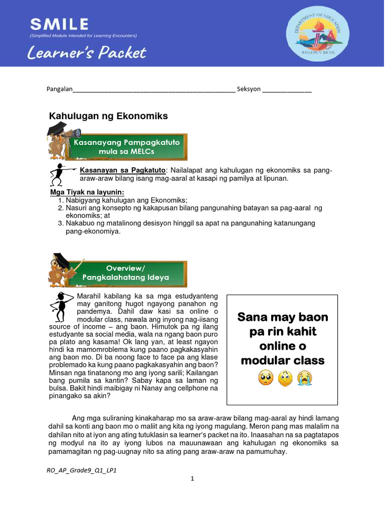 AP Grade-9 q1 Lp1 | PDF