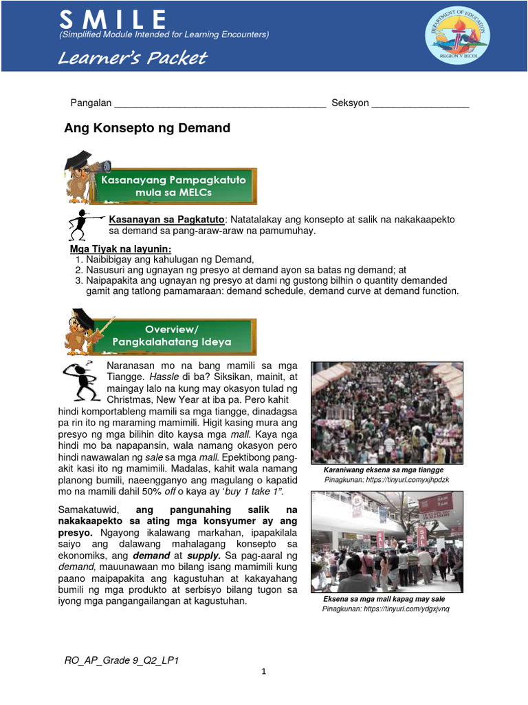 AP Grade-9 Q2 LP1 | PDF