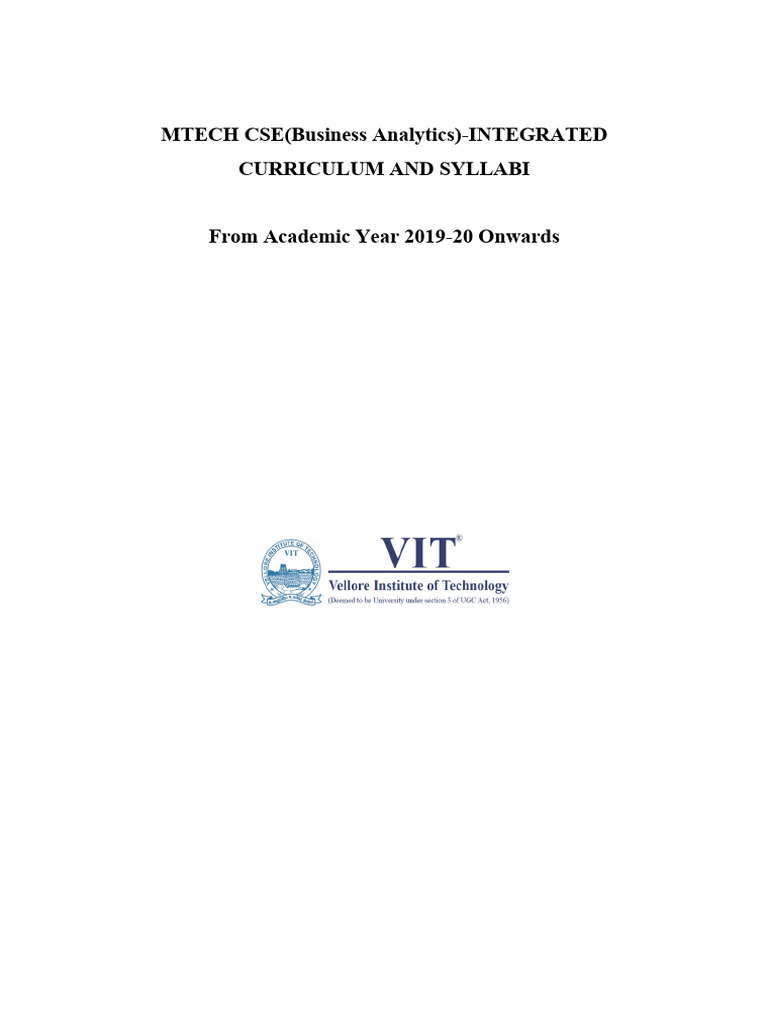 M.Tech-CSE_BA-SyllabusBook2019-20_AsOn2022Jan | PDF | Probability ...