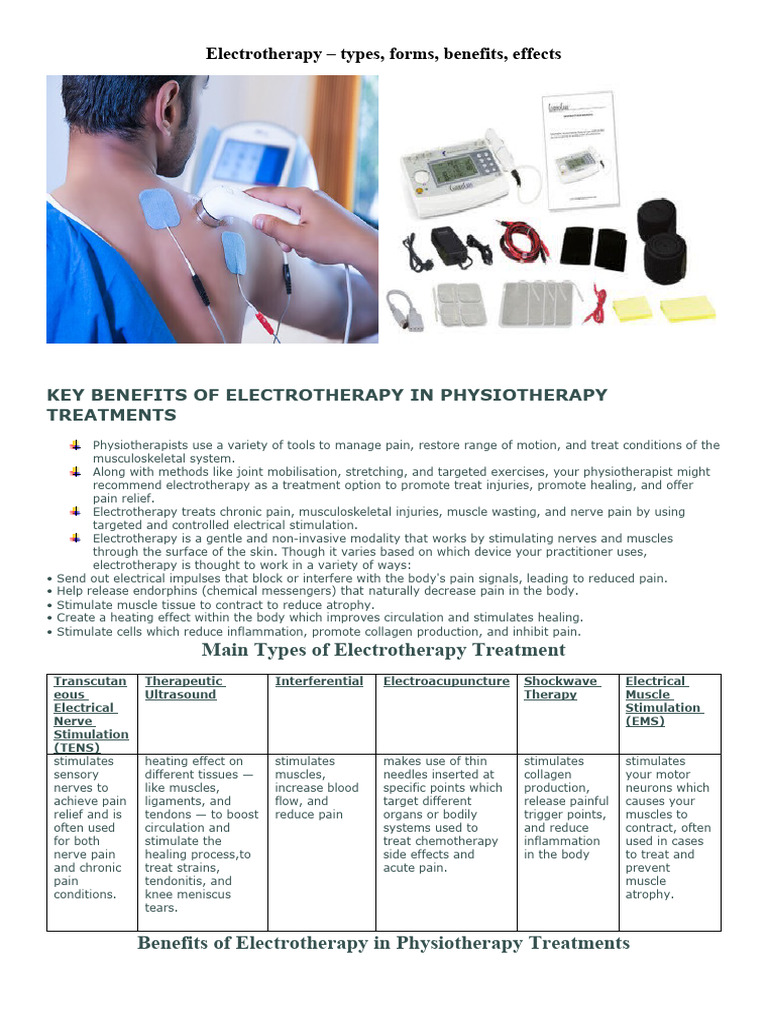 Electrotherapy 28822 Pdf Pain Healing
