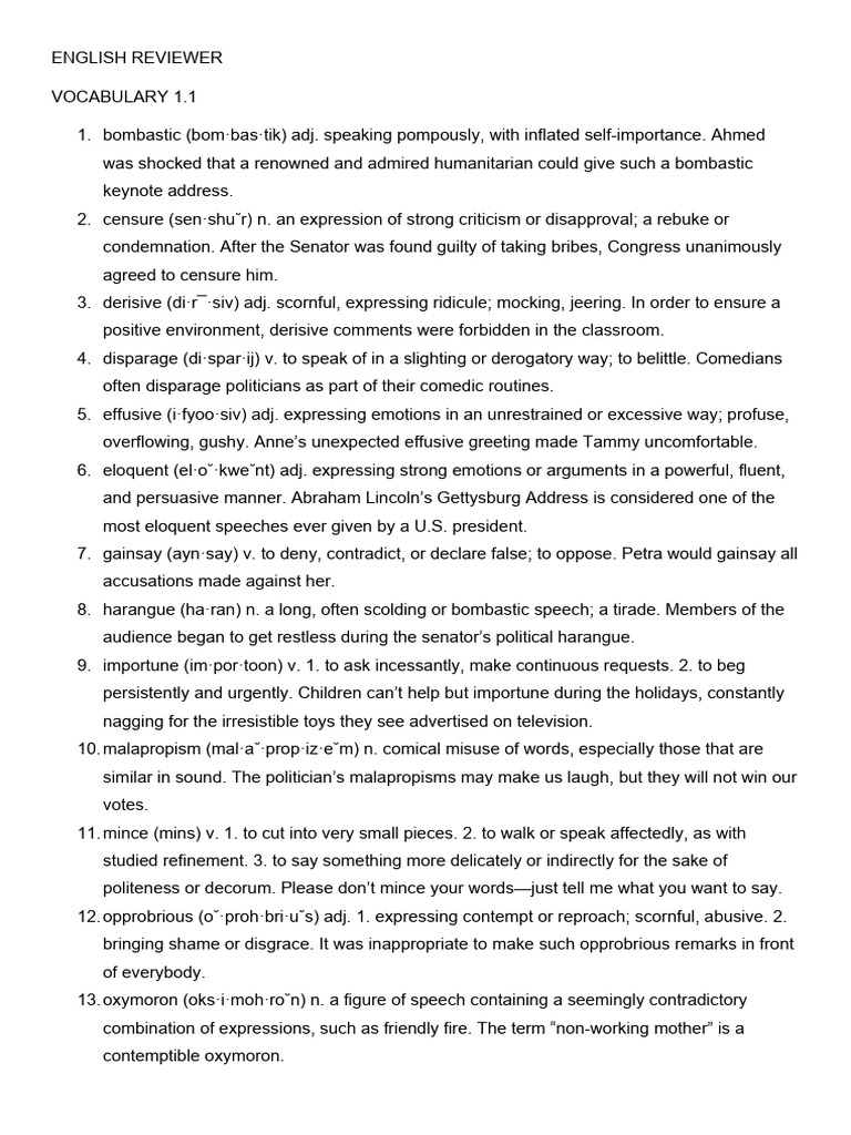 Vocabulary Review: Key Terms Explained | PDF | Earth Sciences