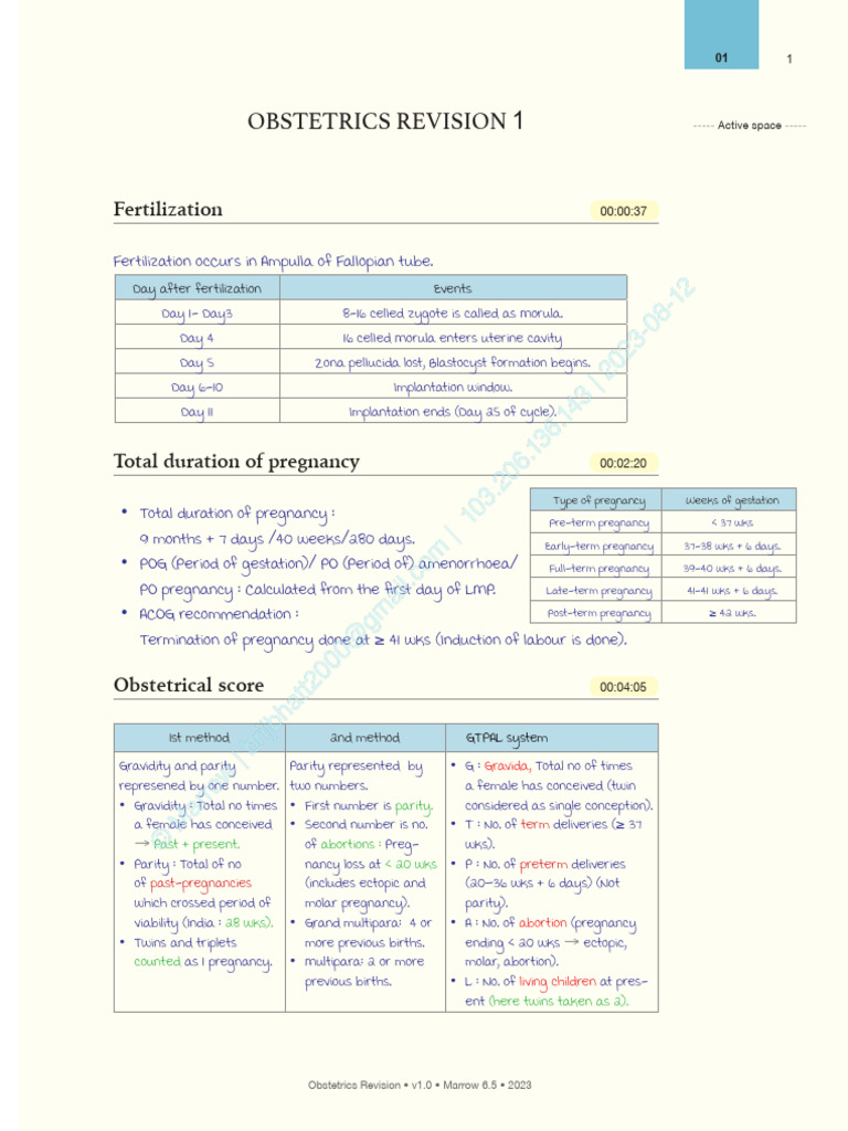 Key Obstetrics Concepts and Guidelines | PDF | Miscarriage | Human ...