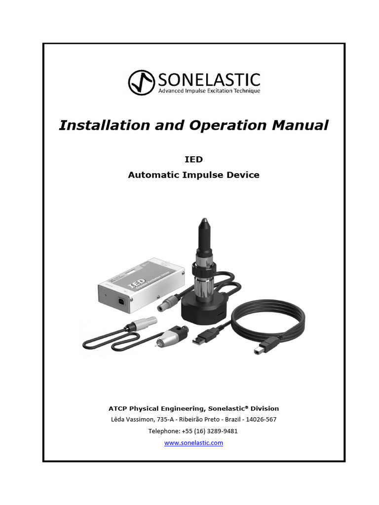 Installation and Operation Manual IED USB v5.0 | PDF | Young's Modulus ...