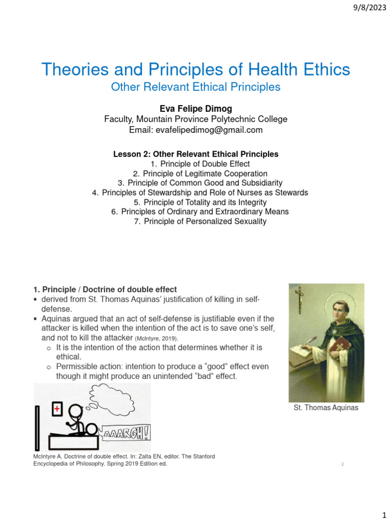2 Theories Principles of Health Ethics Other Ethical Principles2 | PDF ...