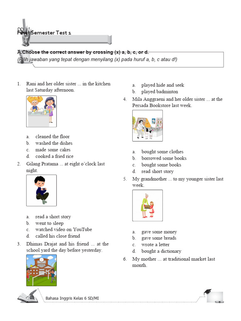 Soal Final Semester Test 1 Pdf Cuisine Food And Drink