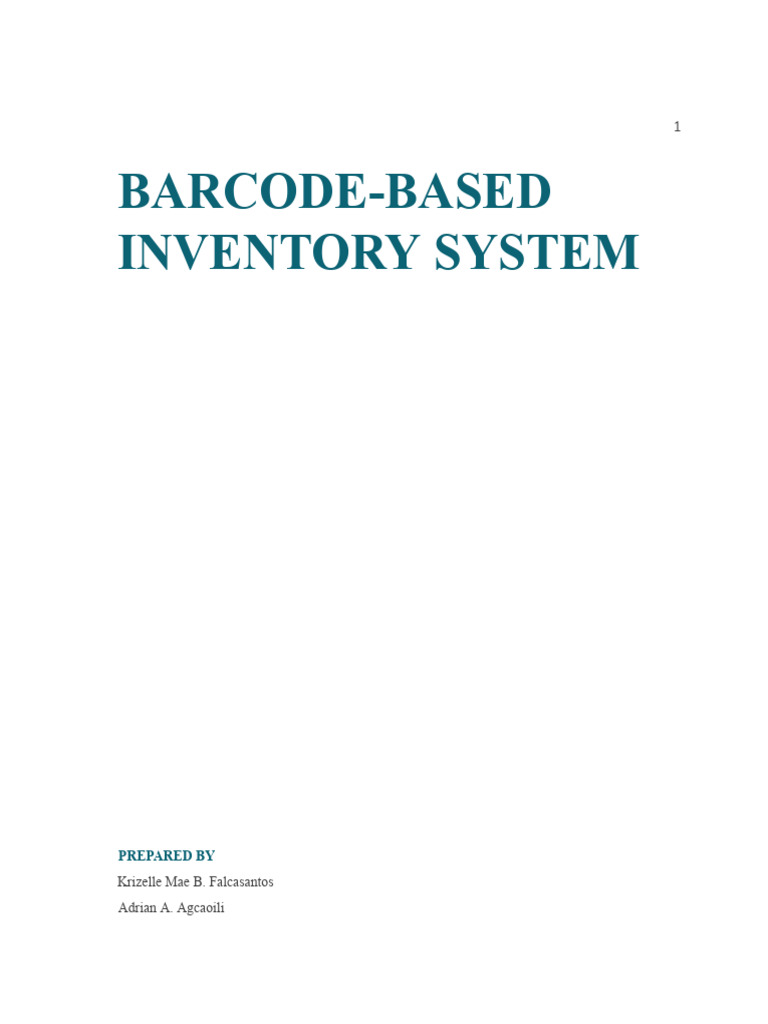 Barcode Based Inventory System | Download Free PDF | Inventory | Barcode