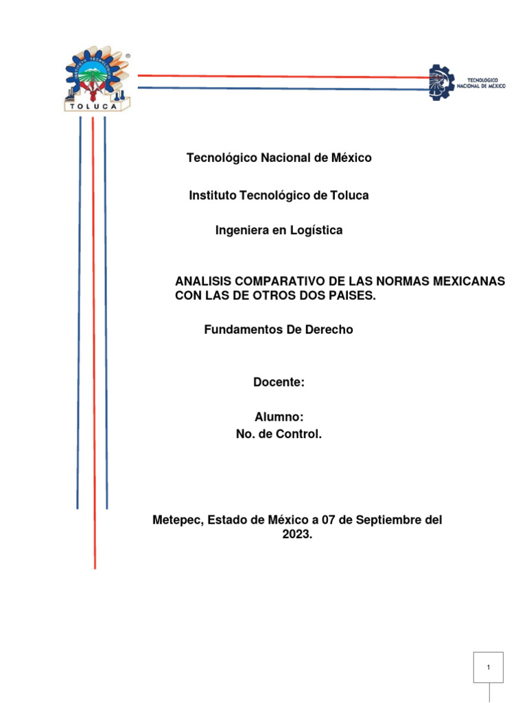Carátula Oficial Tec Toluca | PDF