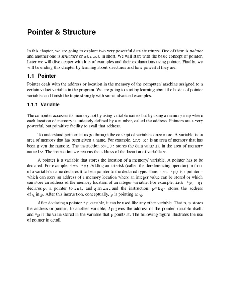 Chapter 3 Pointer And Structure Download Free Pdf Pointer Computer Programming Data Type