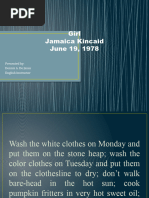 "Girl - by Jamaica Kincaid | PDF