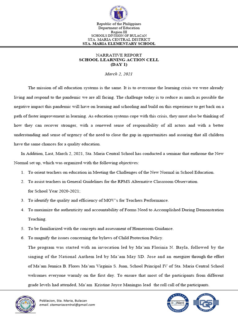 Slac Memo | Download Free PDF | Teachers | Learning