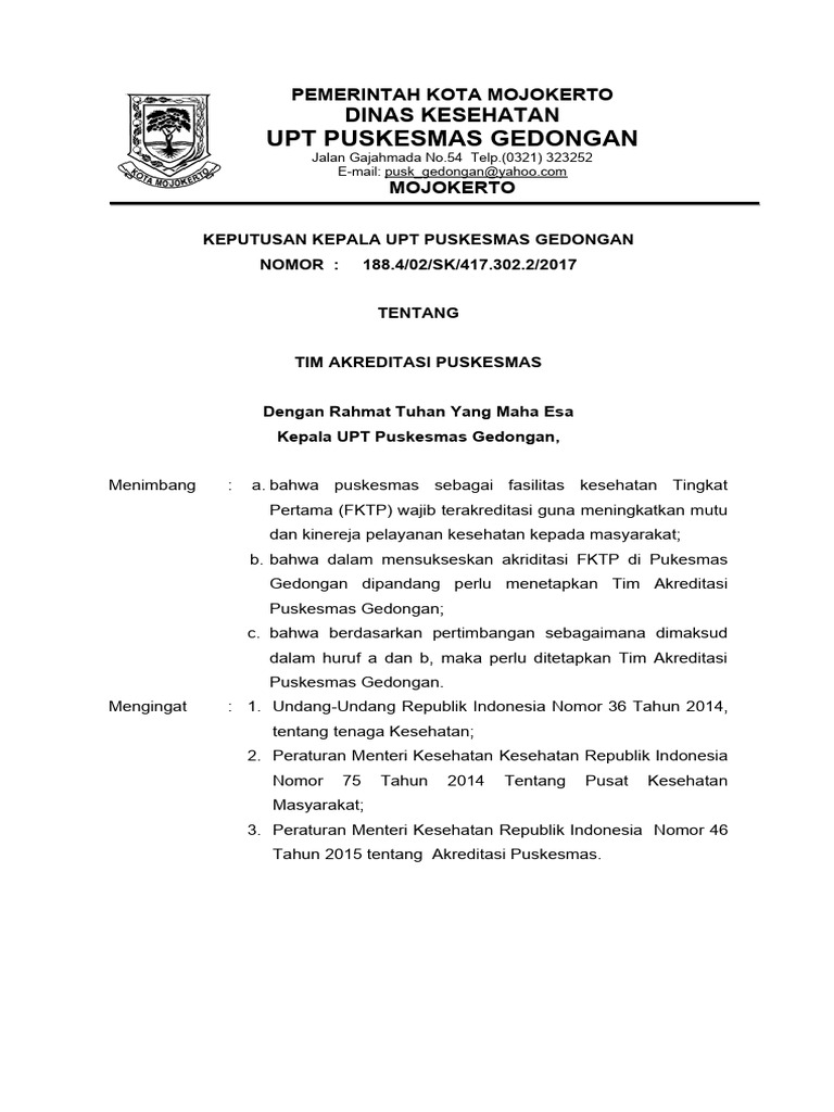 SK Tim Akreditasi | PDF