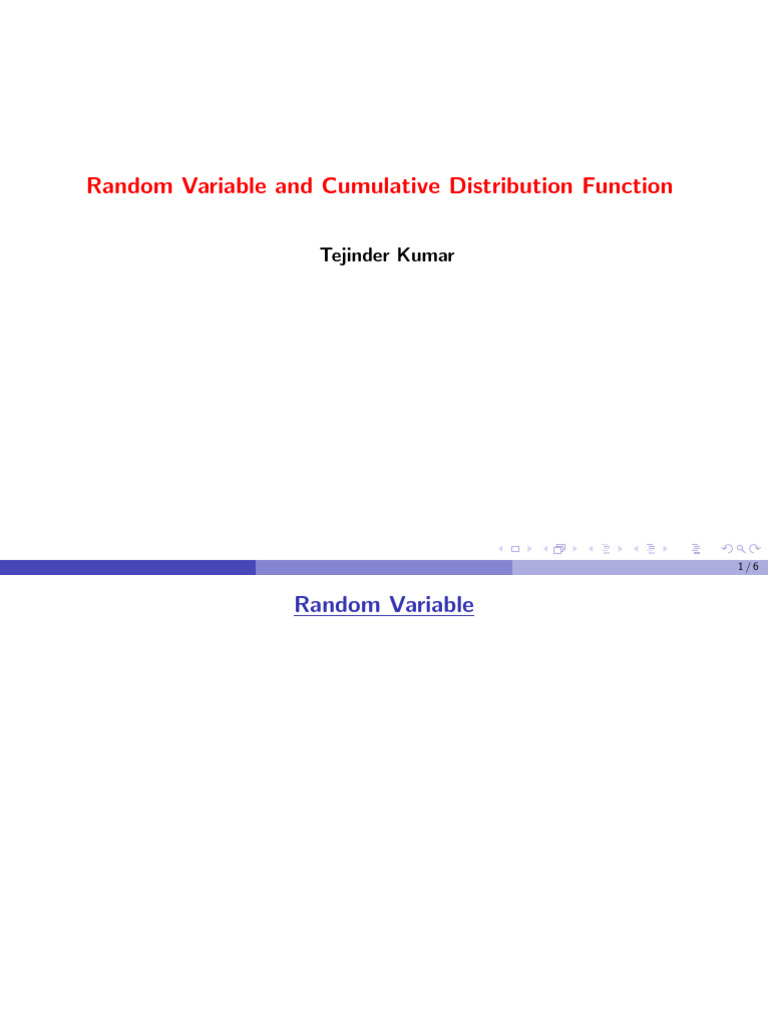 Teaching | PDF | Random Variable | Probability Distribution