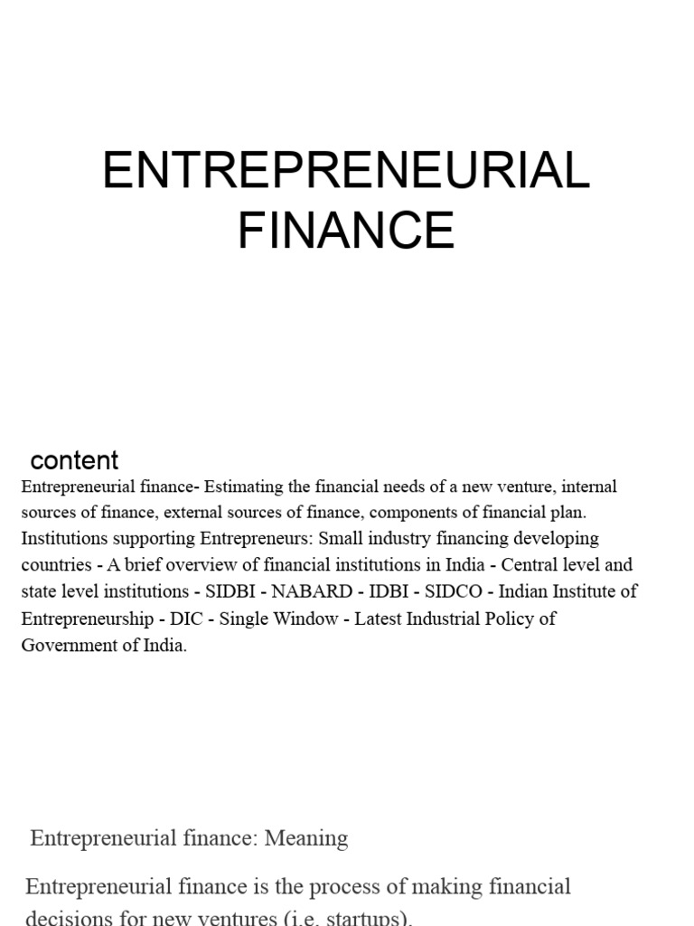 Institutions Supporting Entrepreneurs | PDF | Stocks | Venture Capital