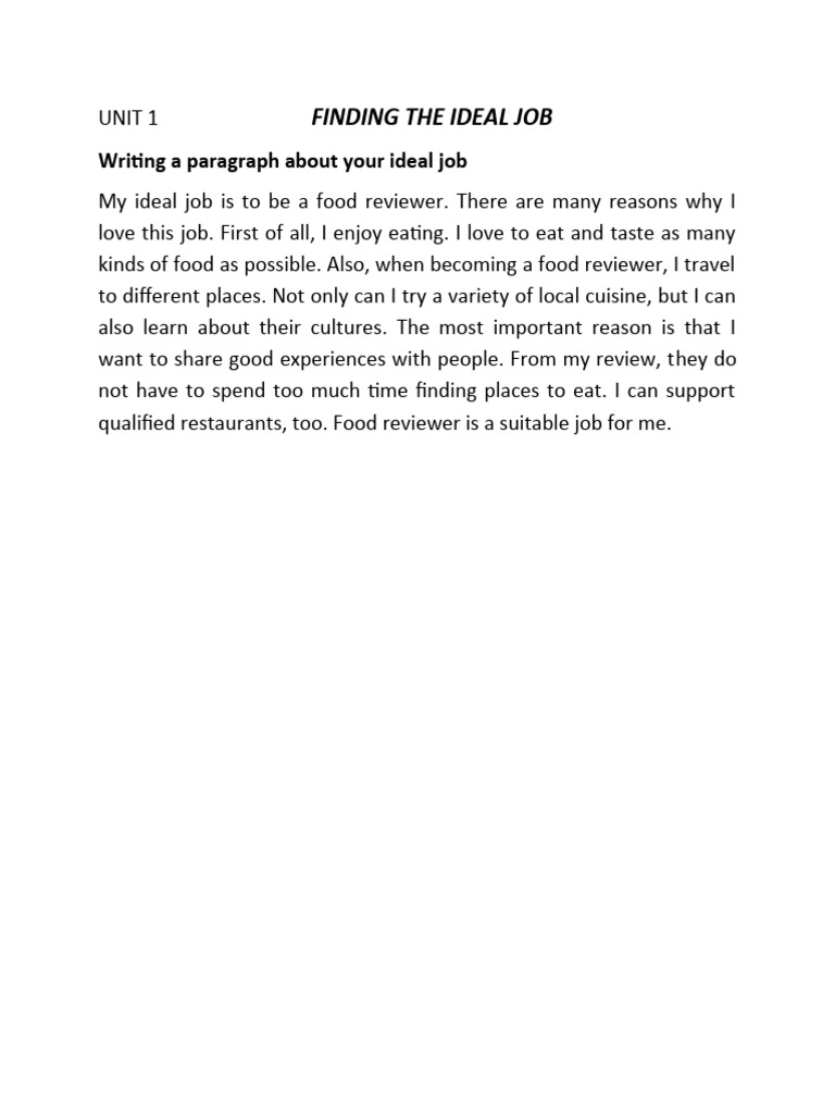 Finding the Ideal Job | PDF