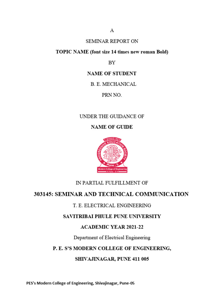 Seminar Report Format | PDF | Graphic Design | Printing