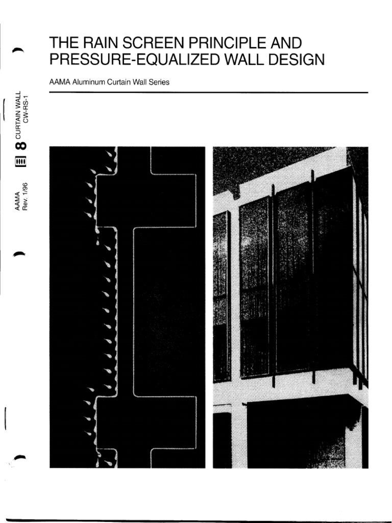 The Rain Screen Principle and Pressure Equalized Wall Design-1996 | PDF