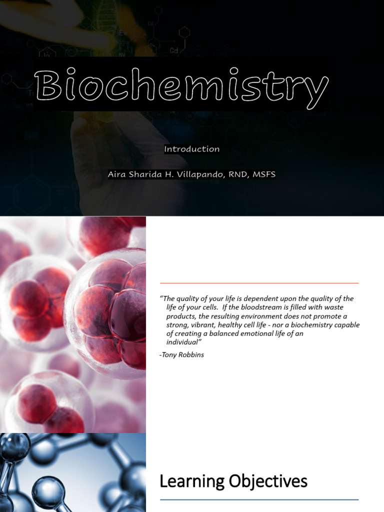 Understanding Biochemistry Basics | PDF | Cell (Biology) | Homeostasis
