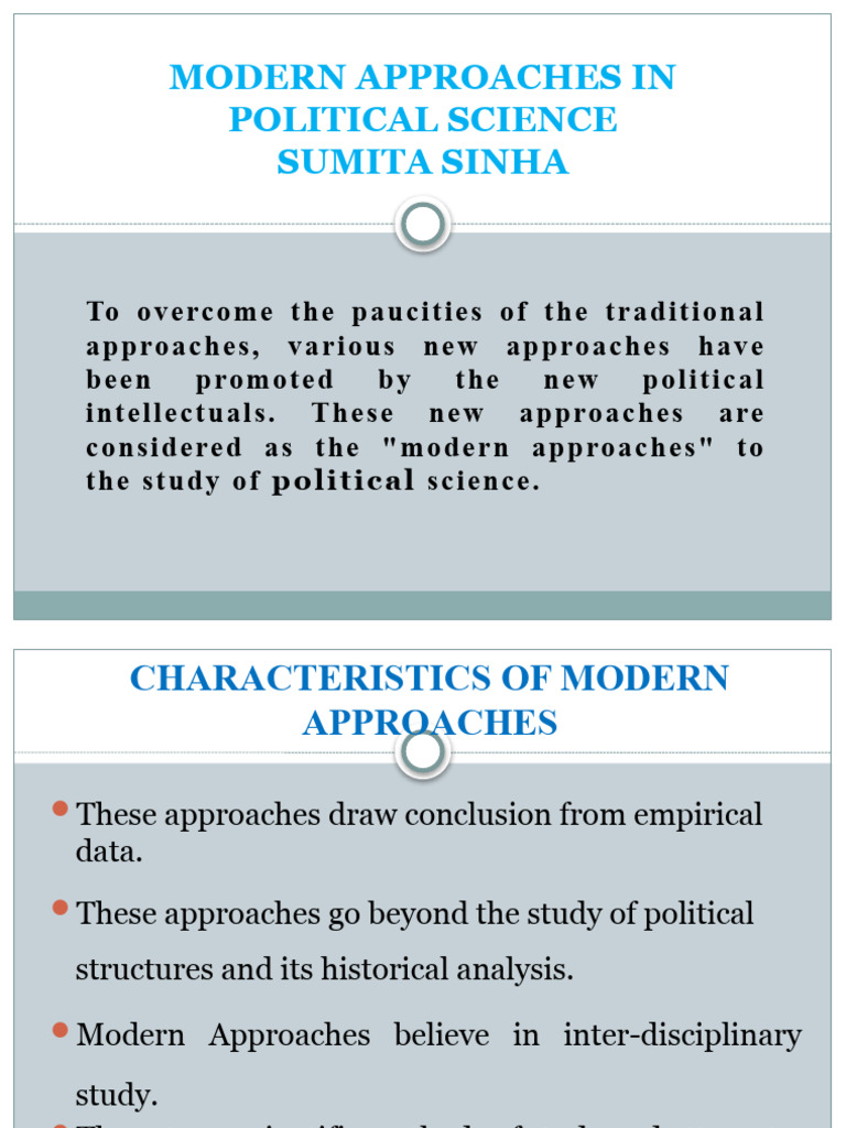 Modern Approaches in Political Science | PDF | Science | System