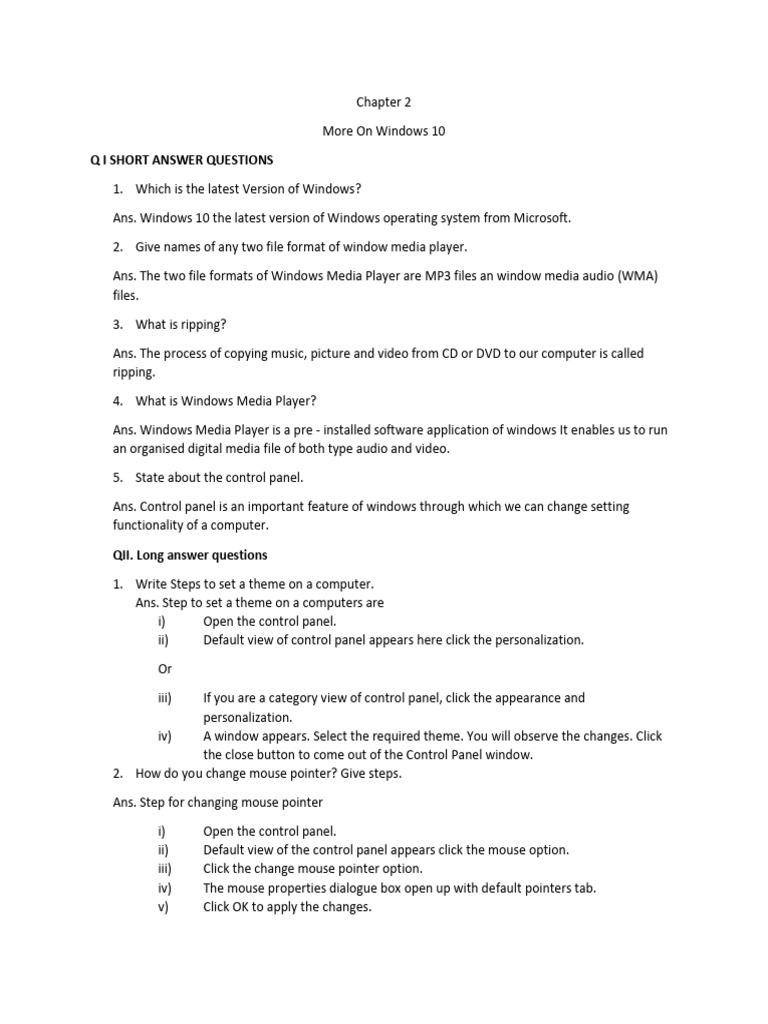 Class 5 Computer-1 | PDF | Microsoft Windows | Software