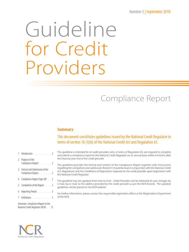 Compliance Report Guidelines | PDF | Credit Card | Interest
