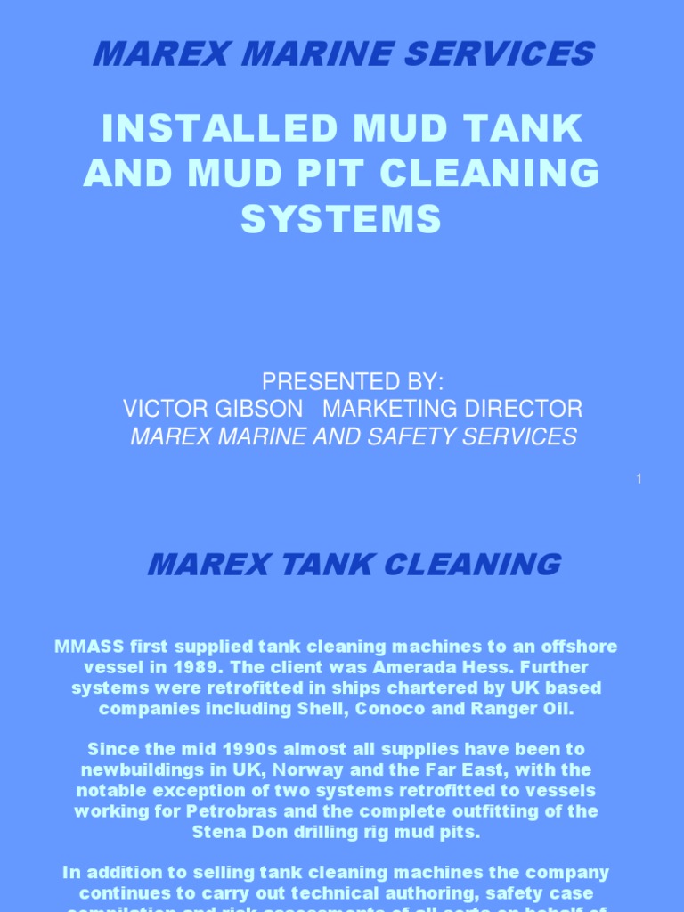 Mud Tank Cleaning Systems Overview | PDF | Tanks | Drilling Rig