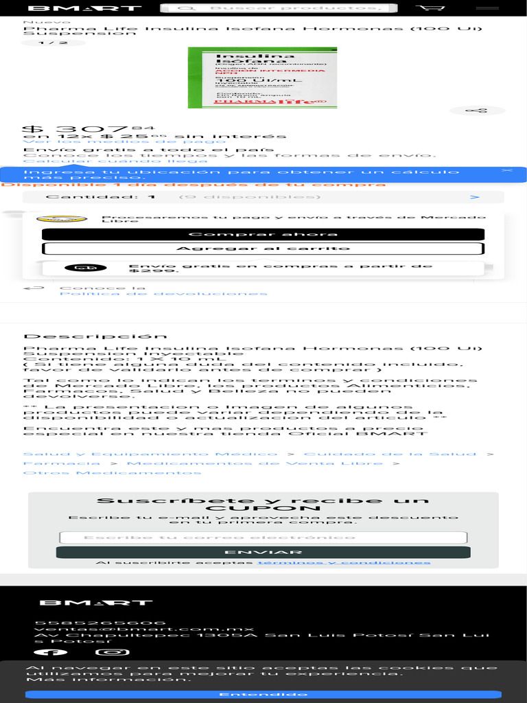 Pharma Life Insulina Isofana Hormonas (100 Ui) Su | PDF | Relaciones ...