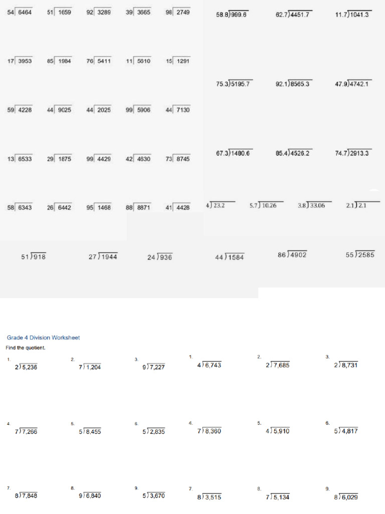 MATH PROBS Grade4 | PDF