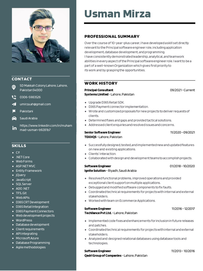 Muhammad Usman CV | PDF | Software | Databases Muhammad Usman CV | PDF | Software | Databases