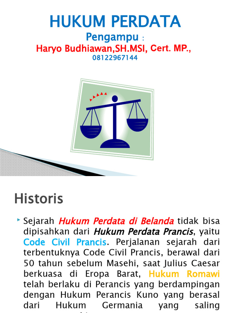 Presentasi Hukum Perdata | PDF