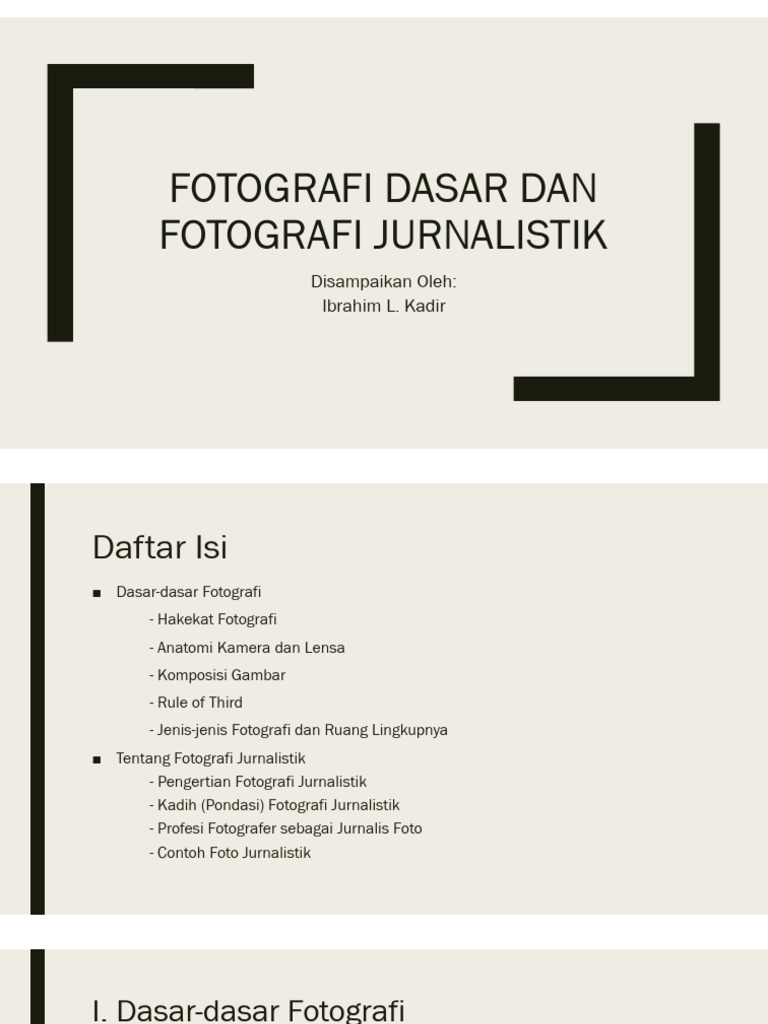 Materi Fotografi Jurnalistik | PDF | Teknologi & Rekayasa