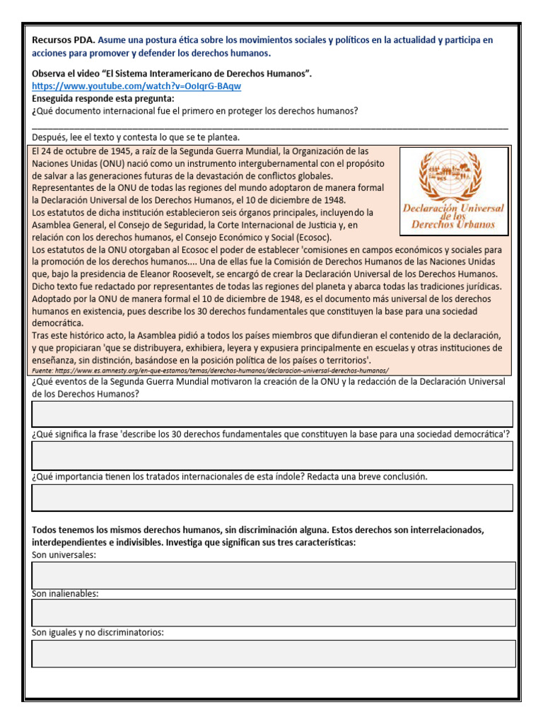 Cuadernillo | PDF | Naciones Unidas | Relaciones internacionales