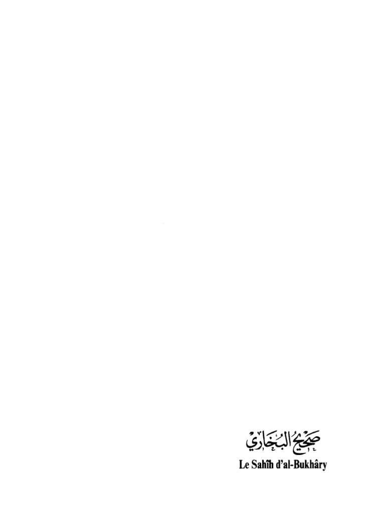 Sahîh Al-Boukhârî Par L'imâm Al Boukhârî (Complet, Tome 2) | PDF