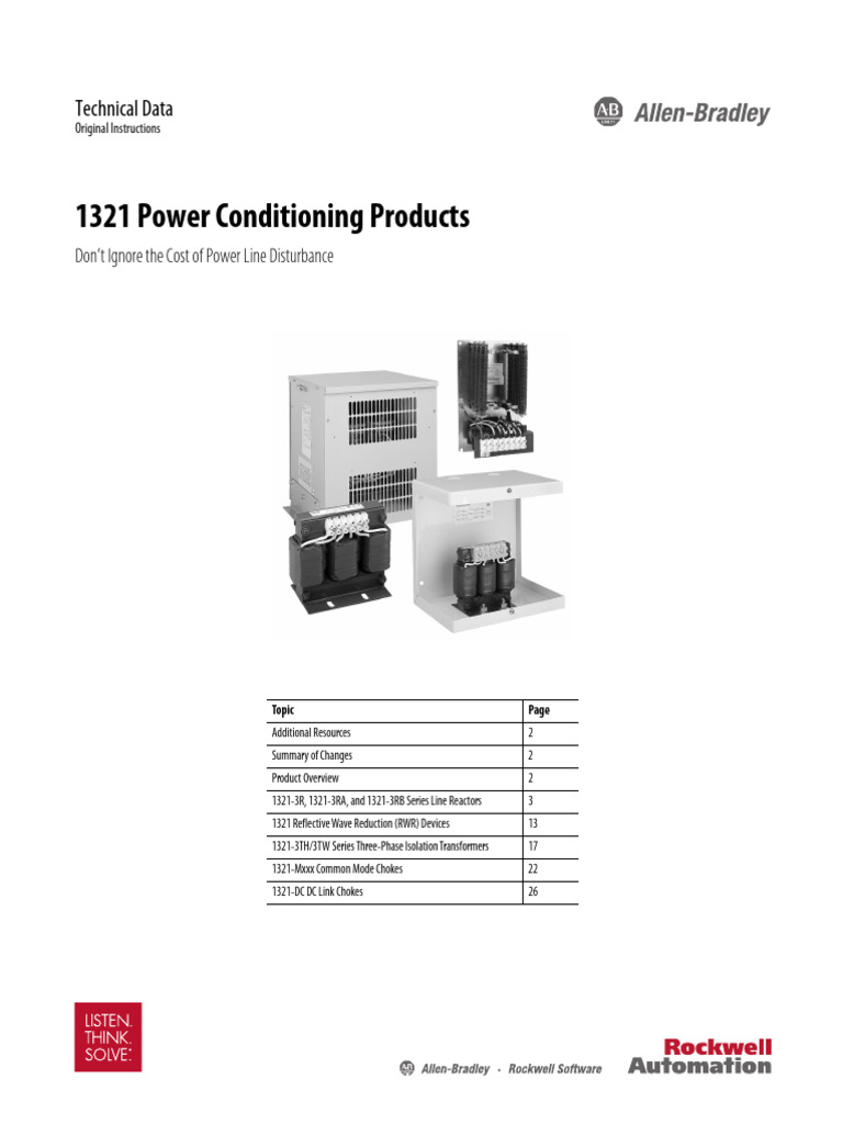 1321 Td001 en P Line Reactor | PDF | Inductor | Electric Motor