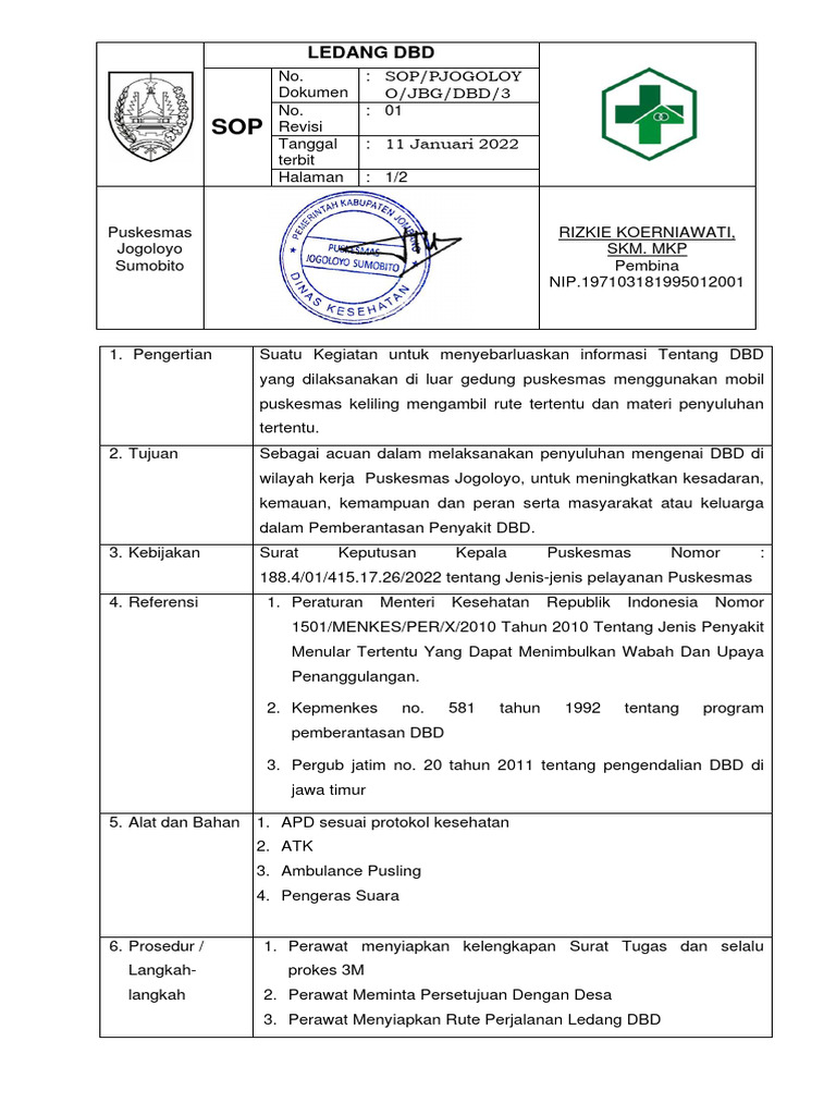 Sop Ledang DBD | PDF
