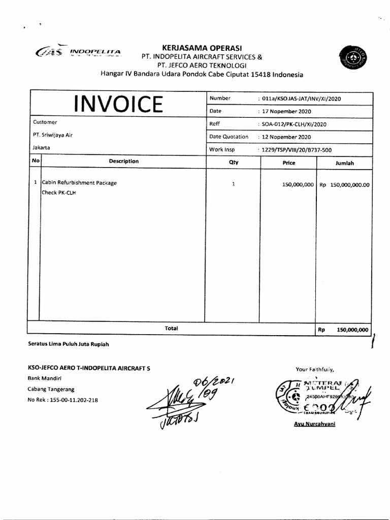011a Kso Ias Jat Inv Xi 2020 (Approved) | PDF | Indonesia | Aviation
