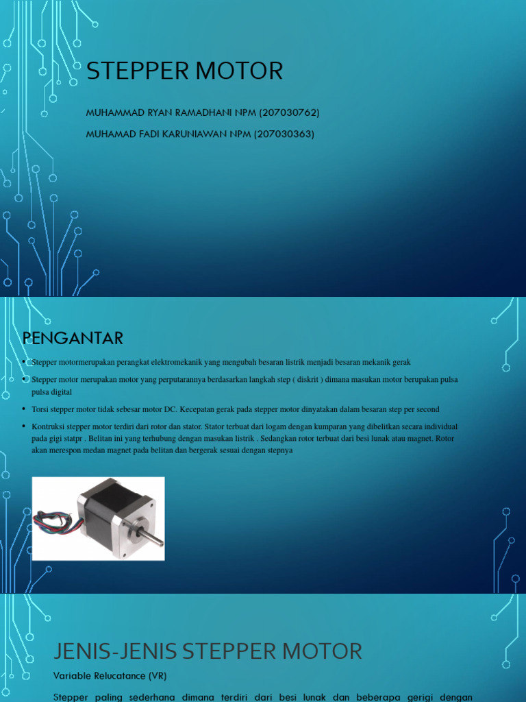 Stepper Motor | PDF | Teknologi & Rekayasa