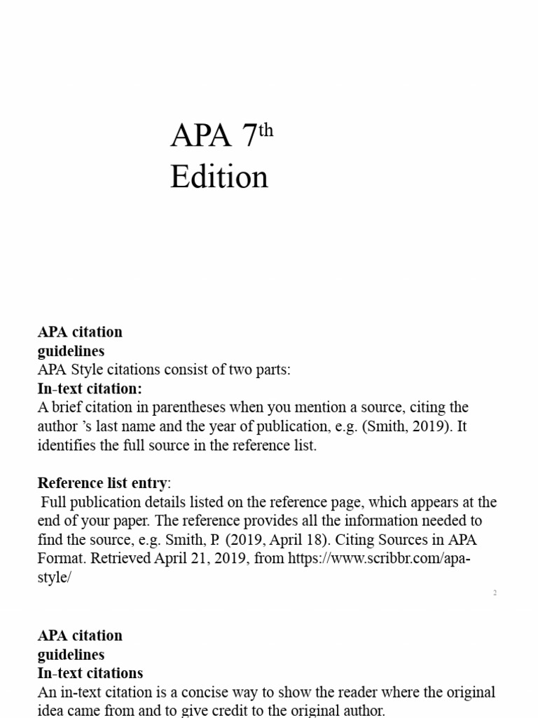 Apa 7 Edition | Download Free PDF | Apa Style | Citation