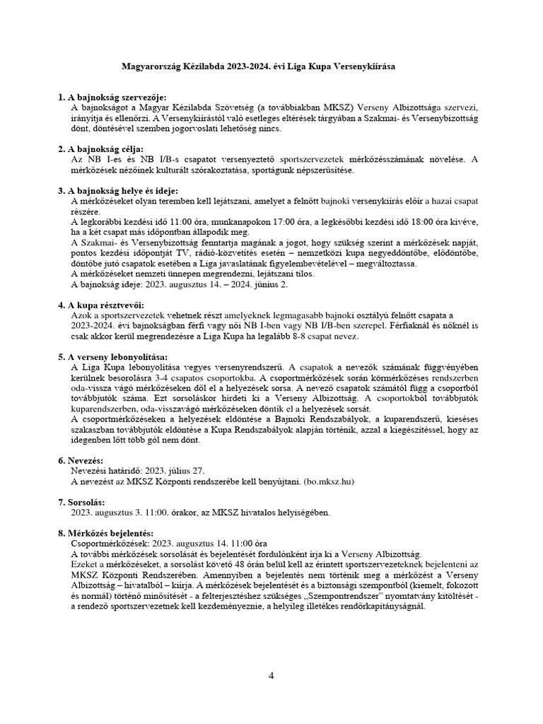 Liga Kupa 2023-2024 | PDF