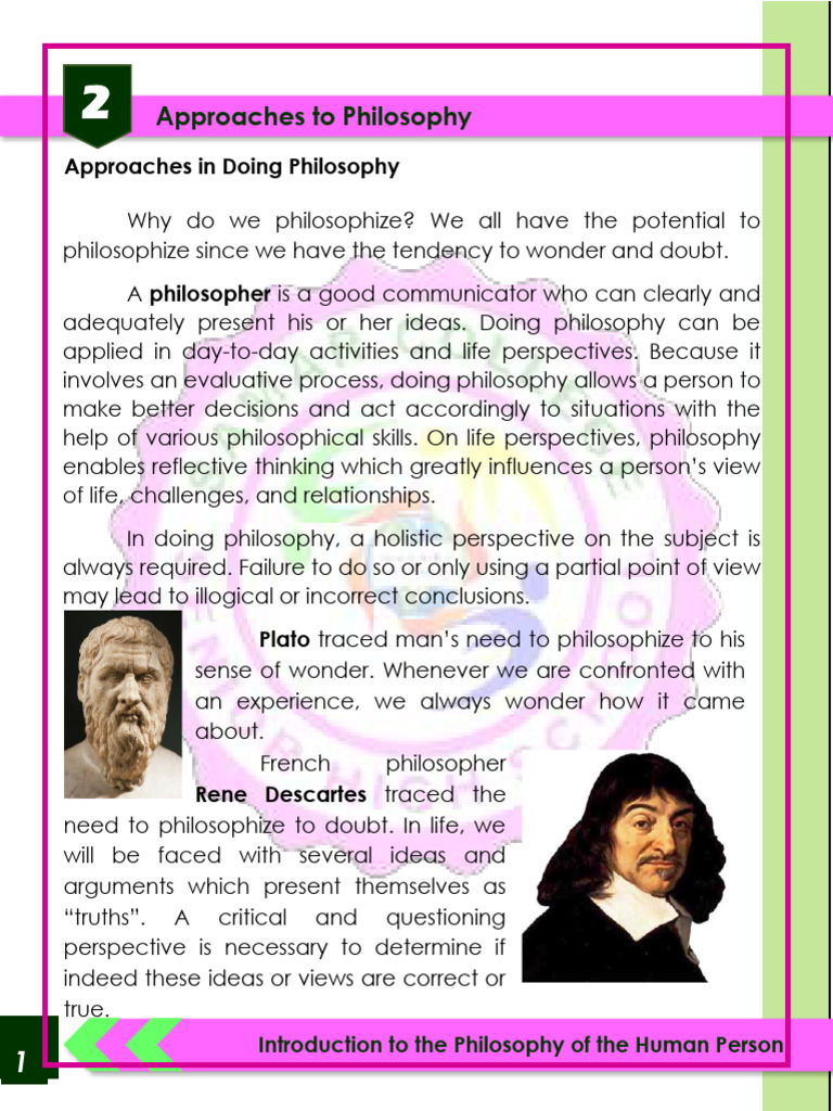 Intro To Philo Quarter 1 Week 2 | PDF | Epistemology | Logic Intro To Philo Quarter 1 Week 2 | PDF | Epistemology | Logic