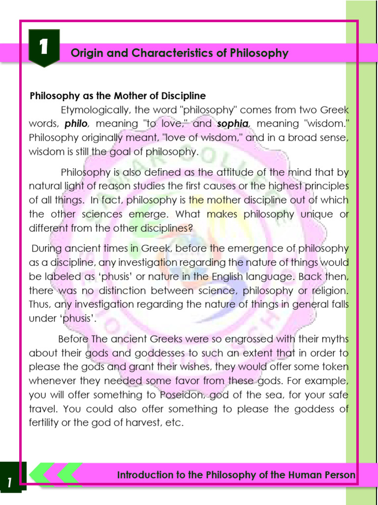 Intro To Philo Quarter 1 Week 1 | PDF | Thought | Science Intro To Philo Quarter 1 Week 1 | PDF | Thought | Science