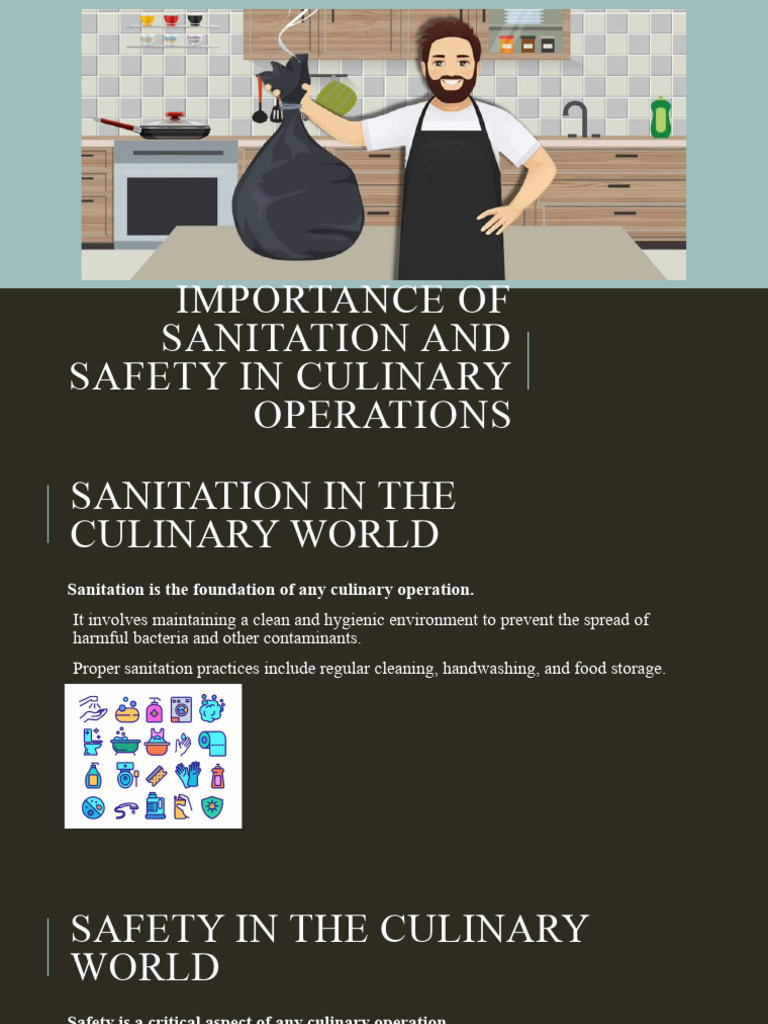Importance of Safety and Sanitation in Culinary Operations | PDF | Hand ...