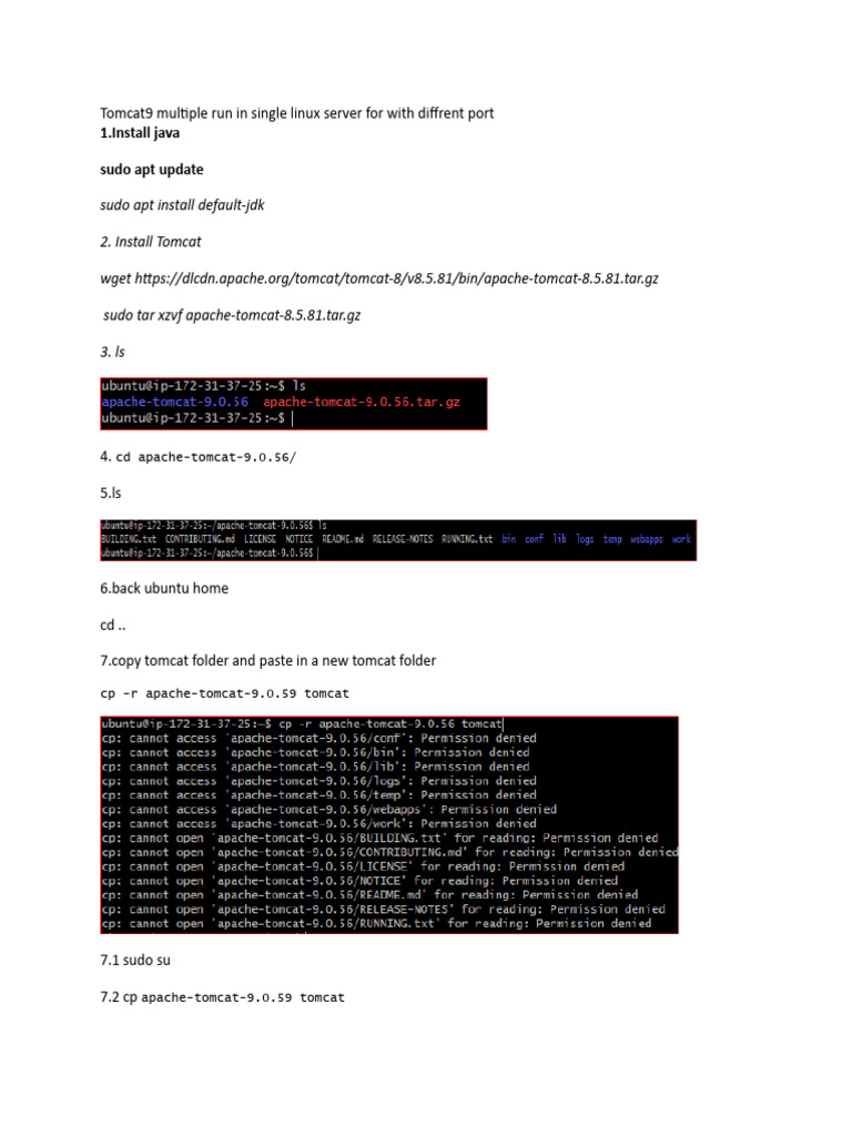 Document Tomcat9 Multiple Run in Single Linux | PDF | Home & Garden | Computers